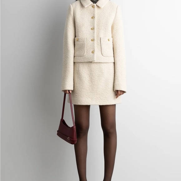 OAK + FORT | Skirts | Nwt Oak Fort Boucle Wool Blend Mini Skirt In ...